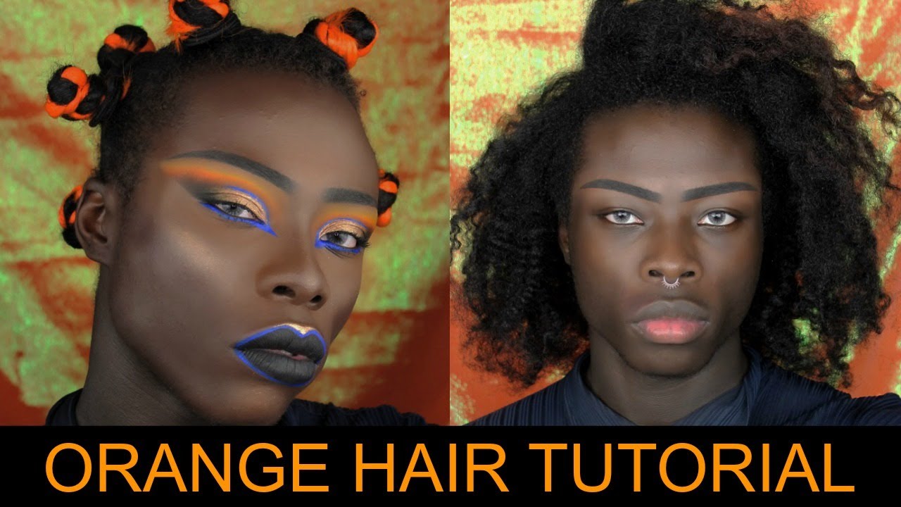 BANTU KNOT TUTORIAL (4c hair) FROM BLACK TO ORANGE HAIR - YouTube