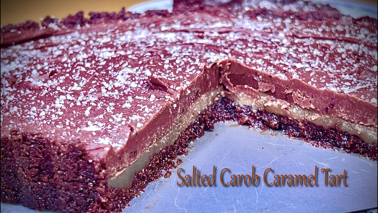 Salted Carob Caramel Tart (Vegan, Gluten Free) - YouTube