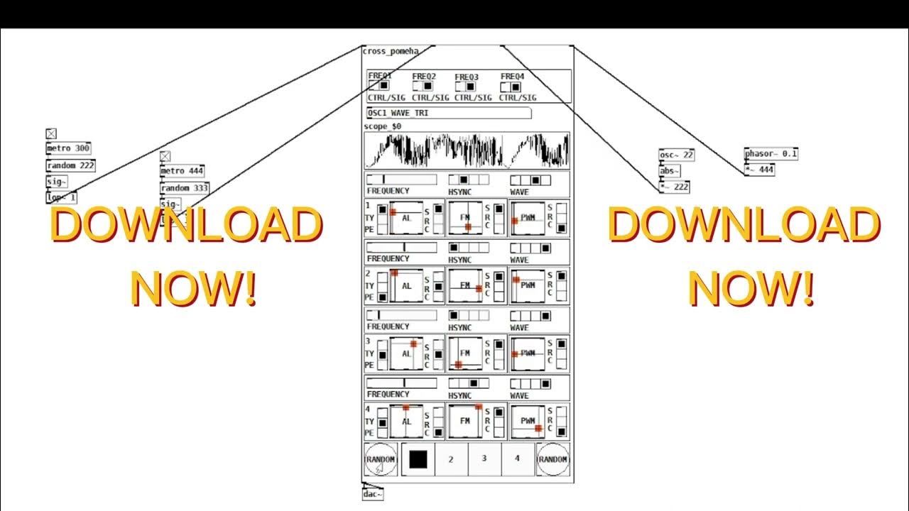 CROSS POMEHA synth for Pure Data - YouTube