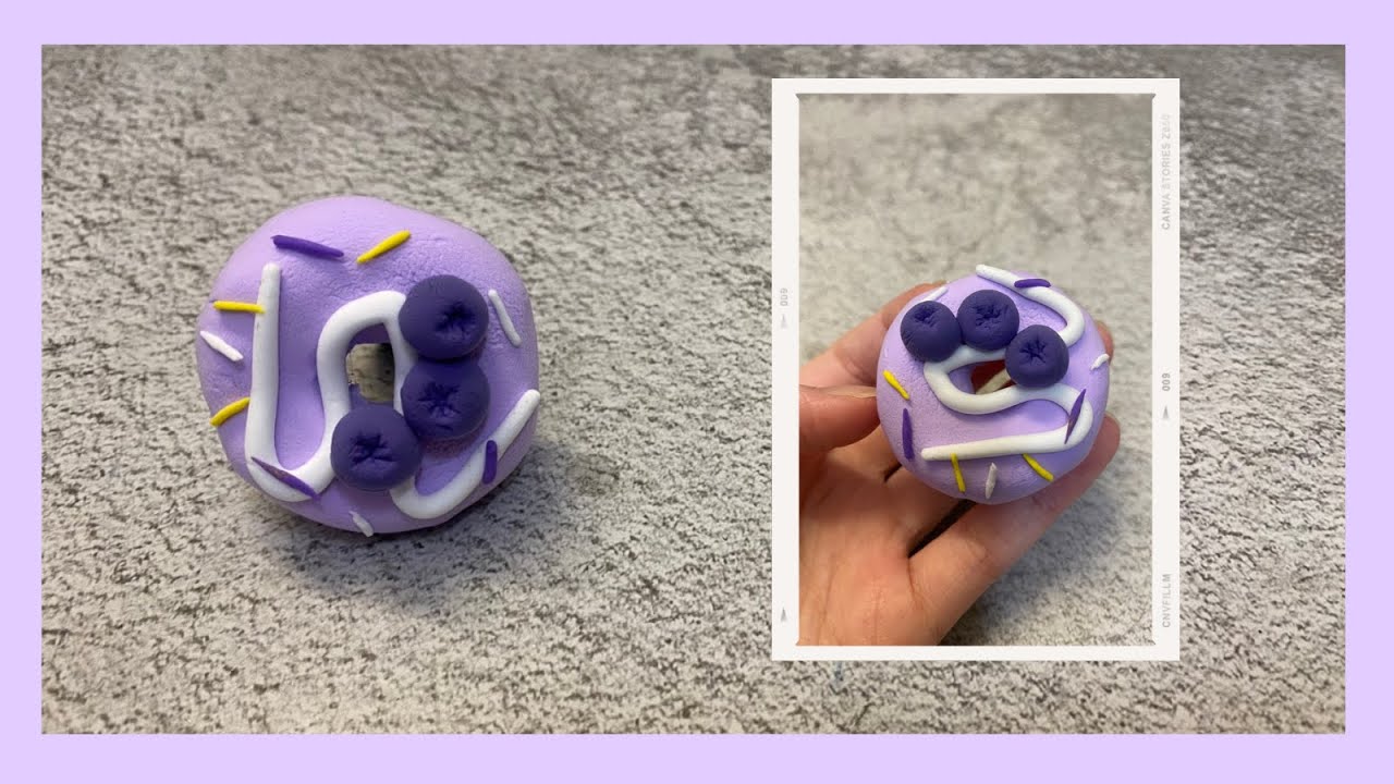 Creating Delicious Donut Clay Art: A Fun Tutorial Using Dry Clay! - YouTube