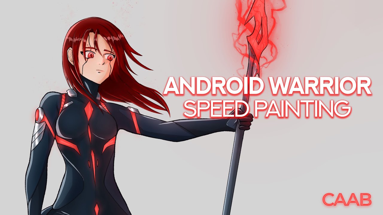 Speed Paint – Android Warrior | Original Character Concept Art - YouTube
