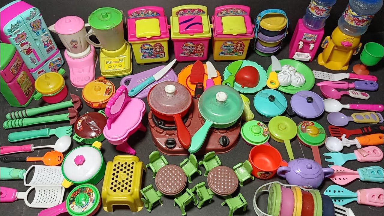 Kitchen set | Satisfying unboxing with plastic kitchen set toys - YouTube