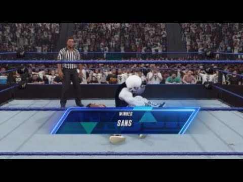 Sans brings the fight to Rick Rude as soon as the opening bell rings ...