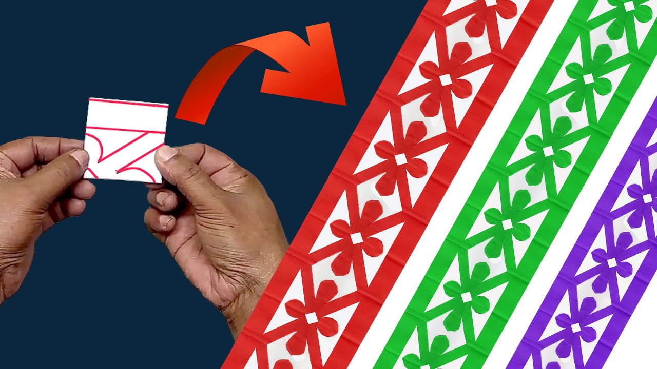 Simple drawing & Easy Paper Cutting Design | Border design for Bulletin ...