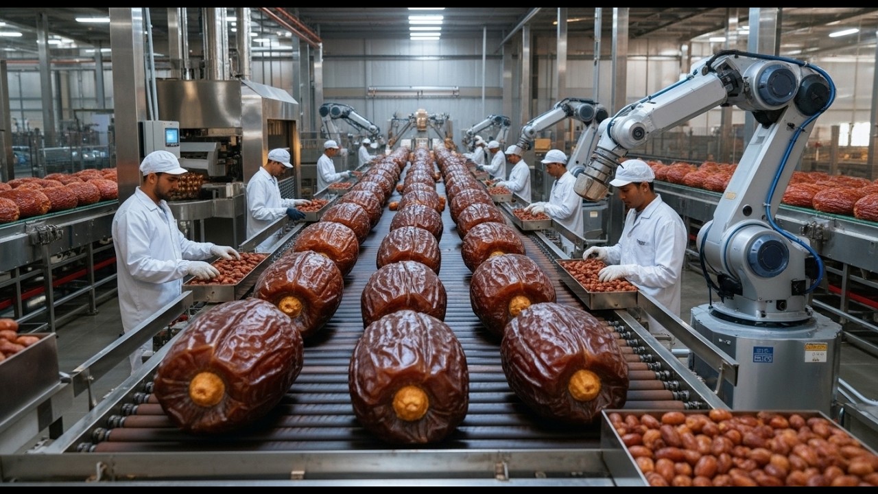 Inside Factory From Raw Dates to Thick Golden Date Syrup (Full Factory ...