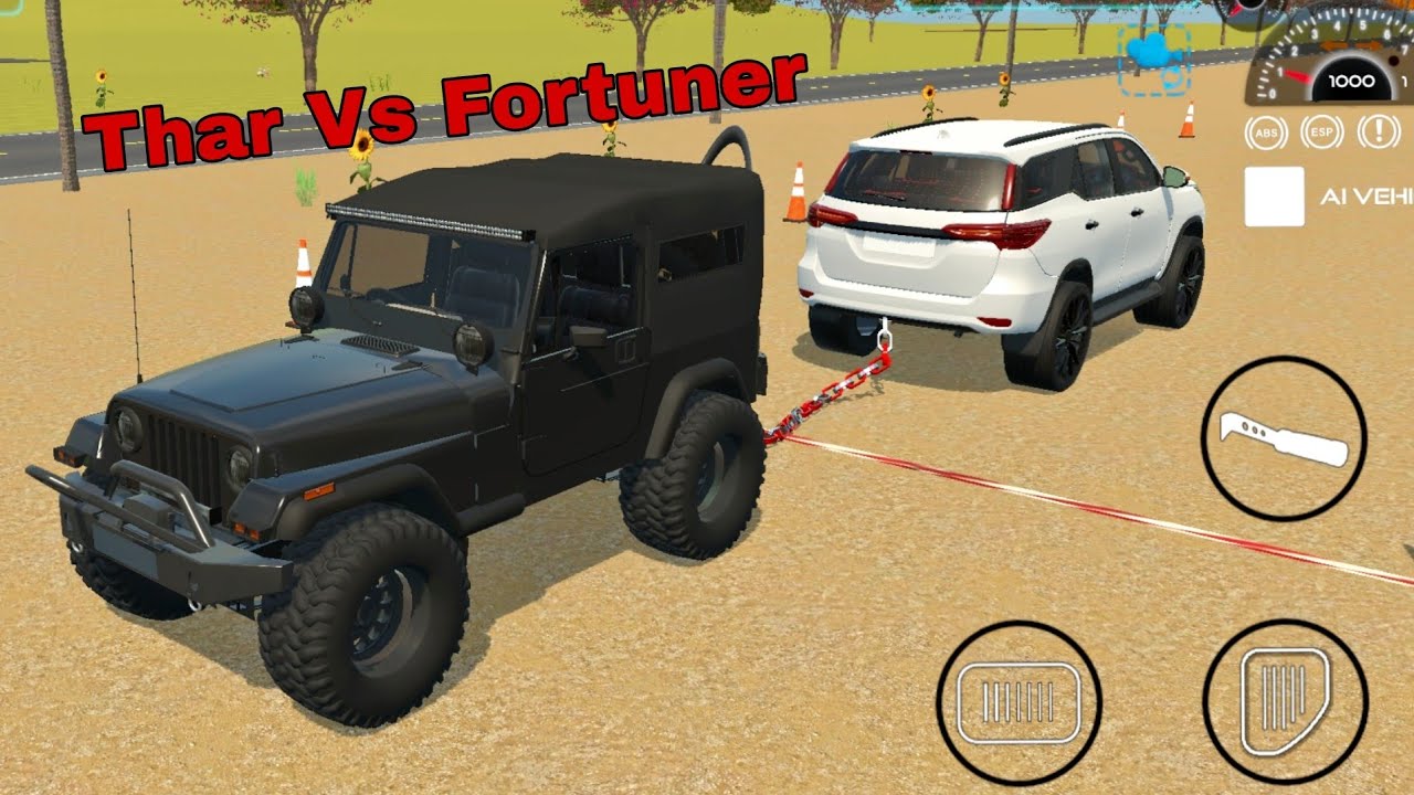 Thar 4×4 Vs Fortuner | Thar Vs Fortuner Power Game | Thar Game | Toyota ...