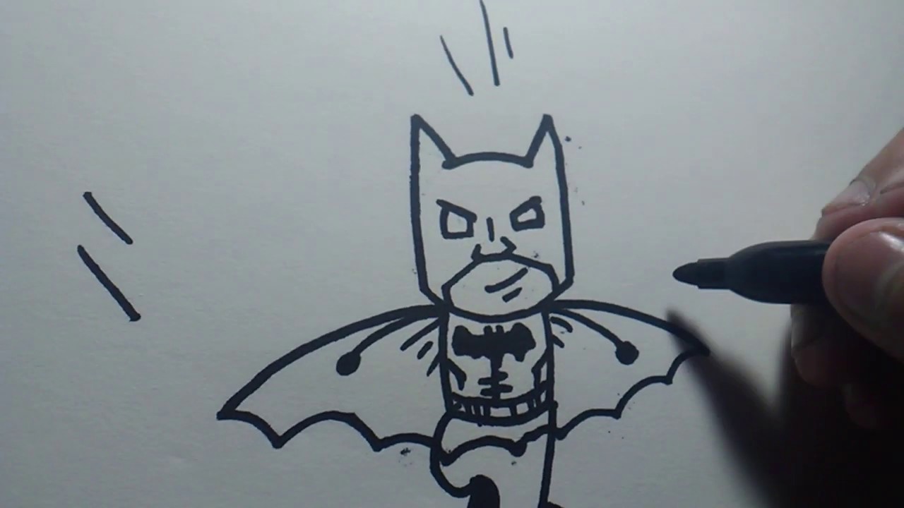 STICK MAN SERIES PART 2: HOW TO DRAW BATMAN (EASY) - YouTube