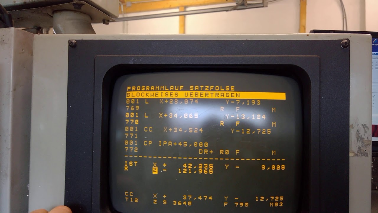Heidenhain TNC 151 Blockweise Datenübertragen - YouTube