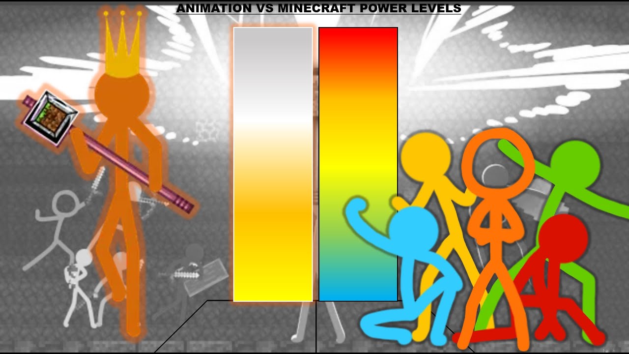 ANIMATION vs MINECRAFT | Alan Becker POWER LEVELS - YouTube