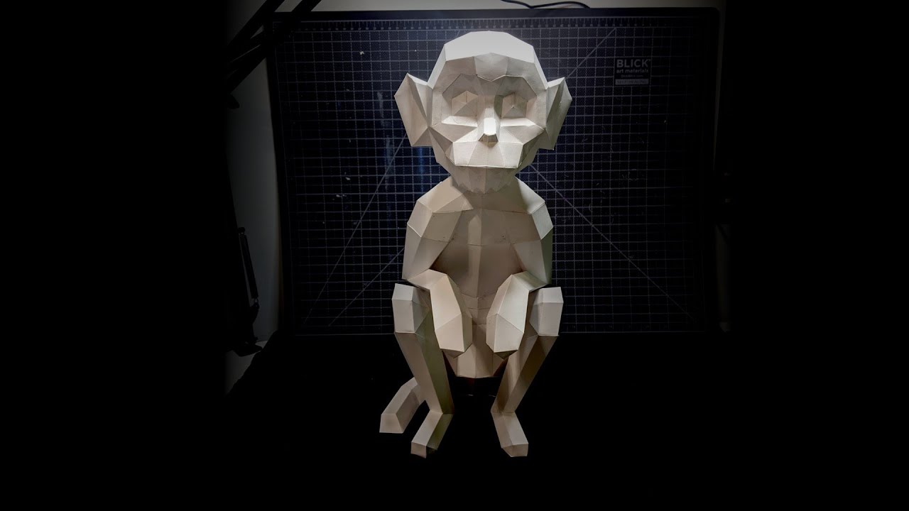 How to Make a MONKEY out of PAPER (papercraft) [Part 1] - YouTube
