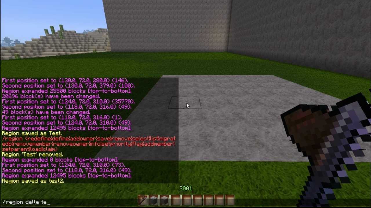 Minecraft worldguard protection german [1.2.4] - YouTube