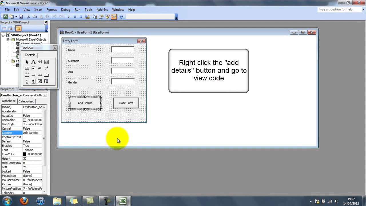 How to Create a simple Userform in Excel - YouTube