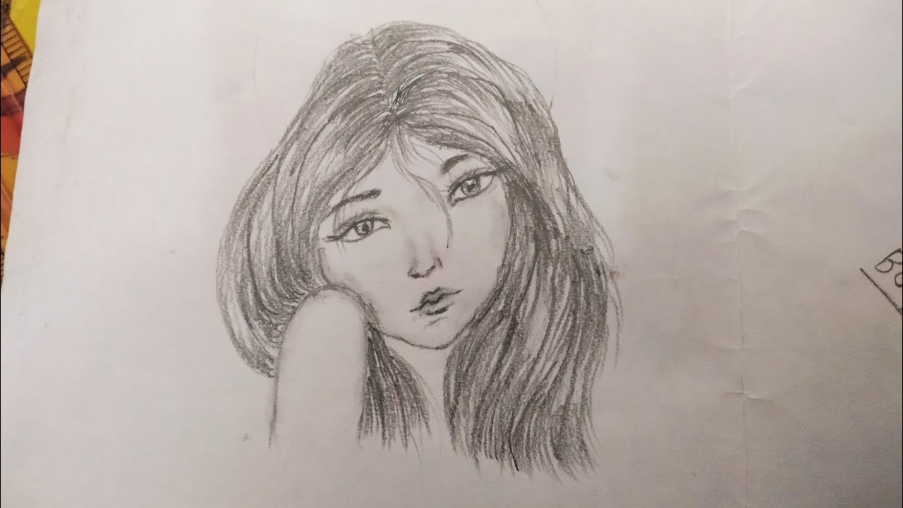 A Cute face - drawing Tutorial || Pencil sketch || Easy pencil drawing ...