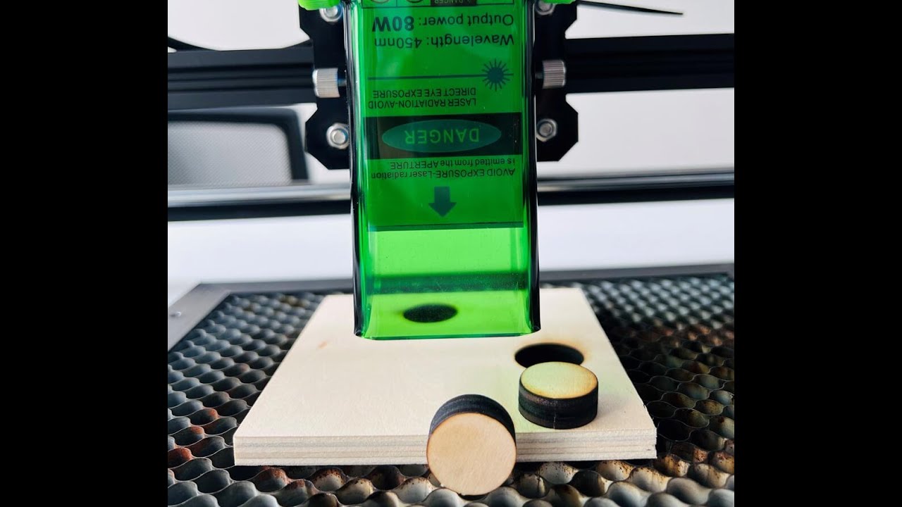 New arrive 80W diode laser cutting 8mm plywood - YouTube