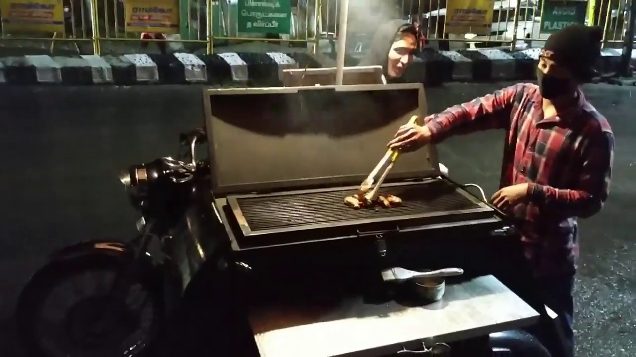 Bullet Barbeque/live BBQ at kodaikannal lake/KODAIKANAL street food ...