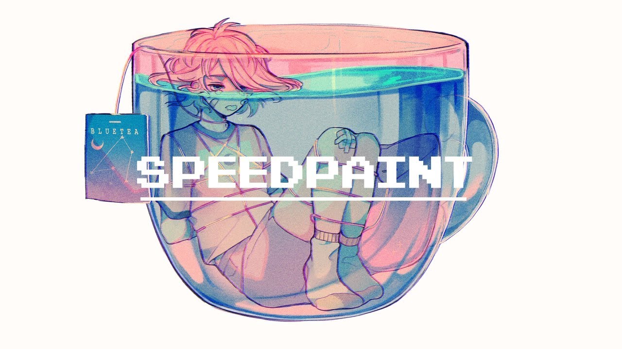 Paint Tool SAI Speedpaint | Blue Tea [Original Art] - YouTube