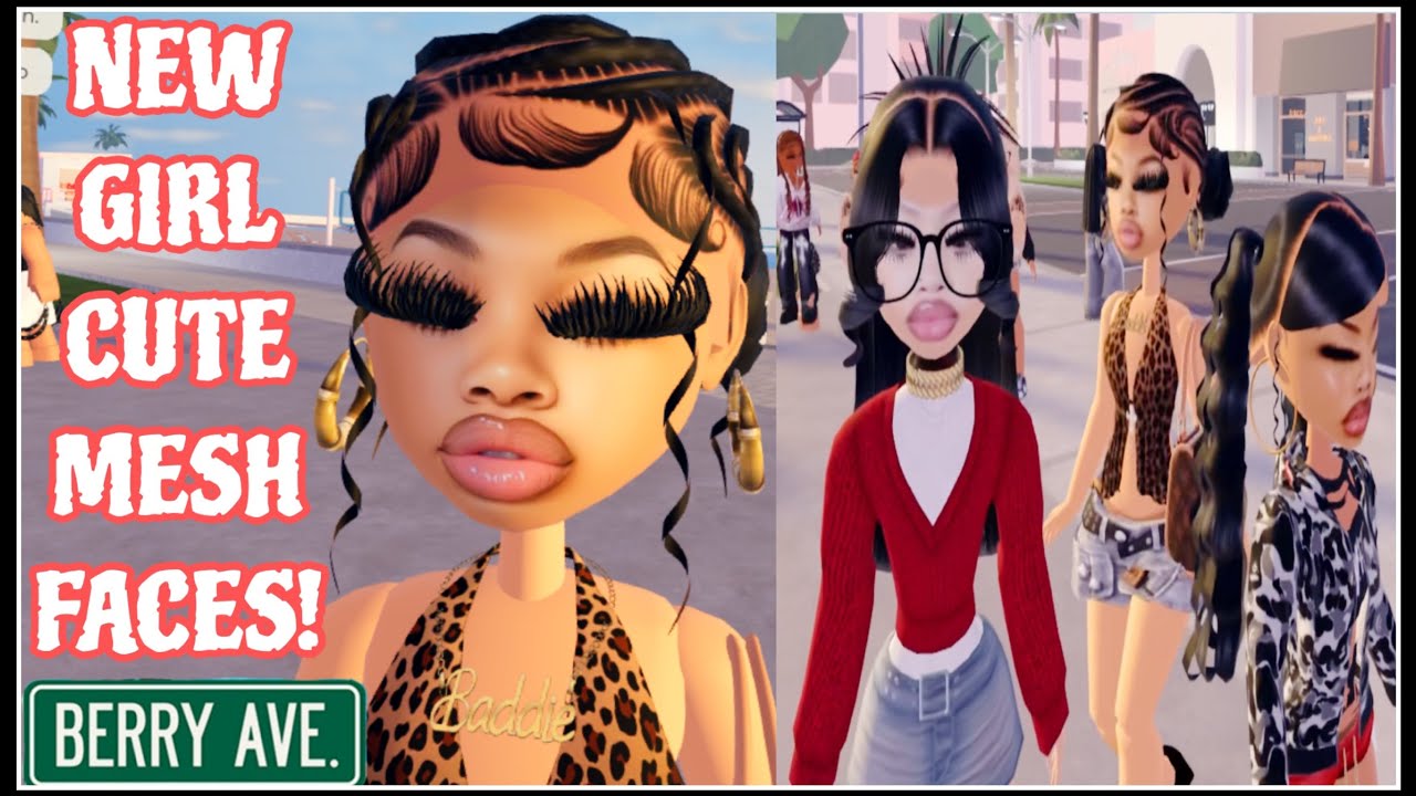 NEW CUTE RECENTLY ADDED GIRL MESH FACES#berryavenueoutfits #roblox # ...