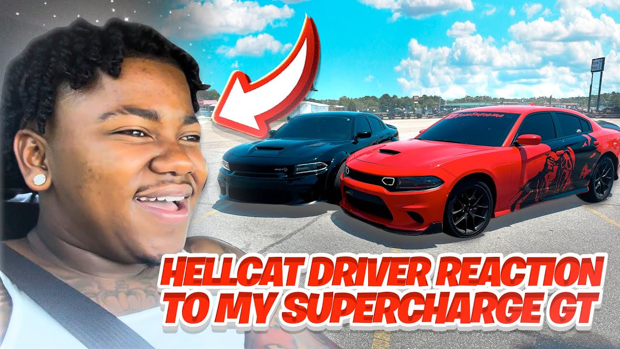 HELLCAT DRIVER REACTS TO MY SUPERCHARGE GT 💨UNDERGROUND TUNING - YouTube