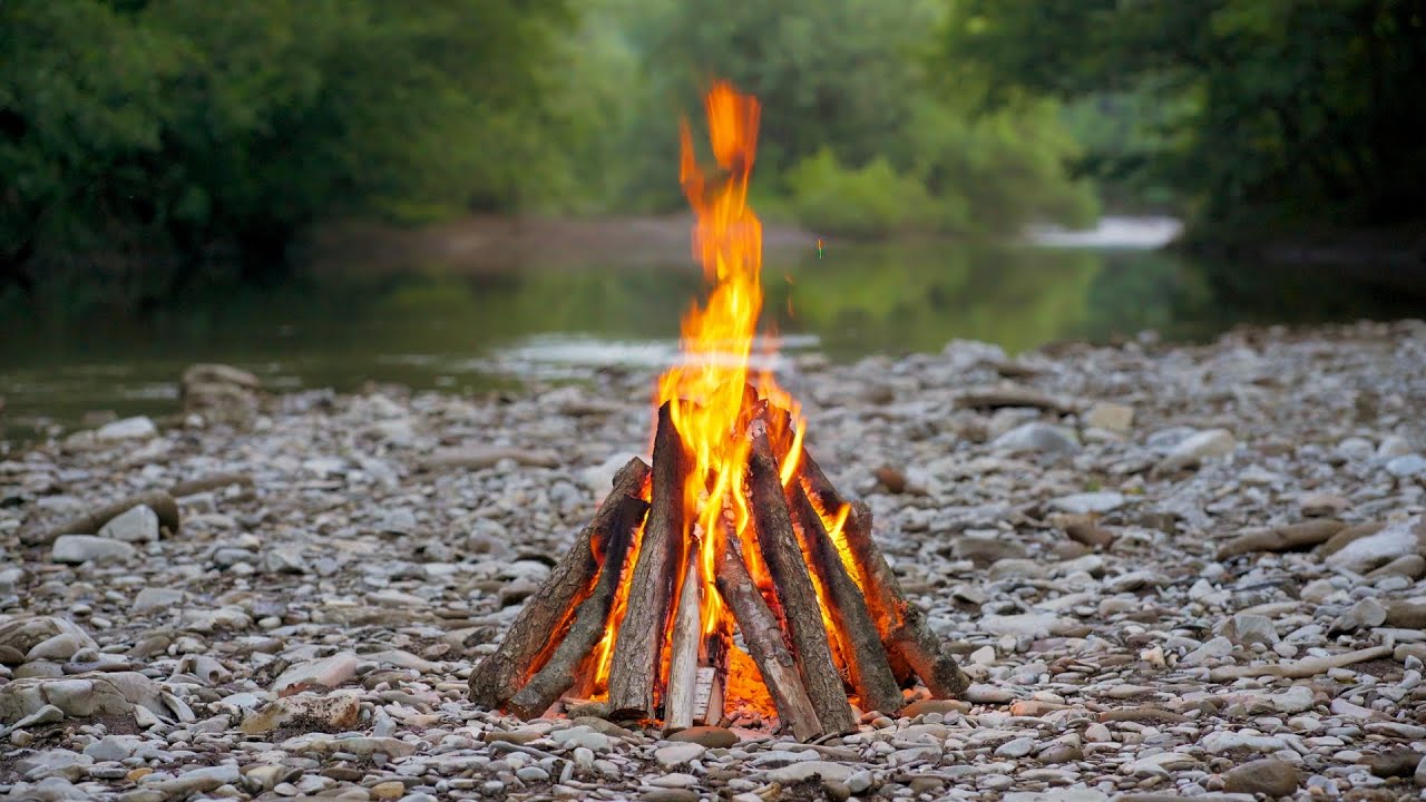 River Evening Relaxation: Campfire Meditation 4K ASMR - YouTube