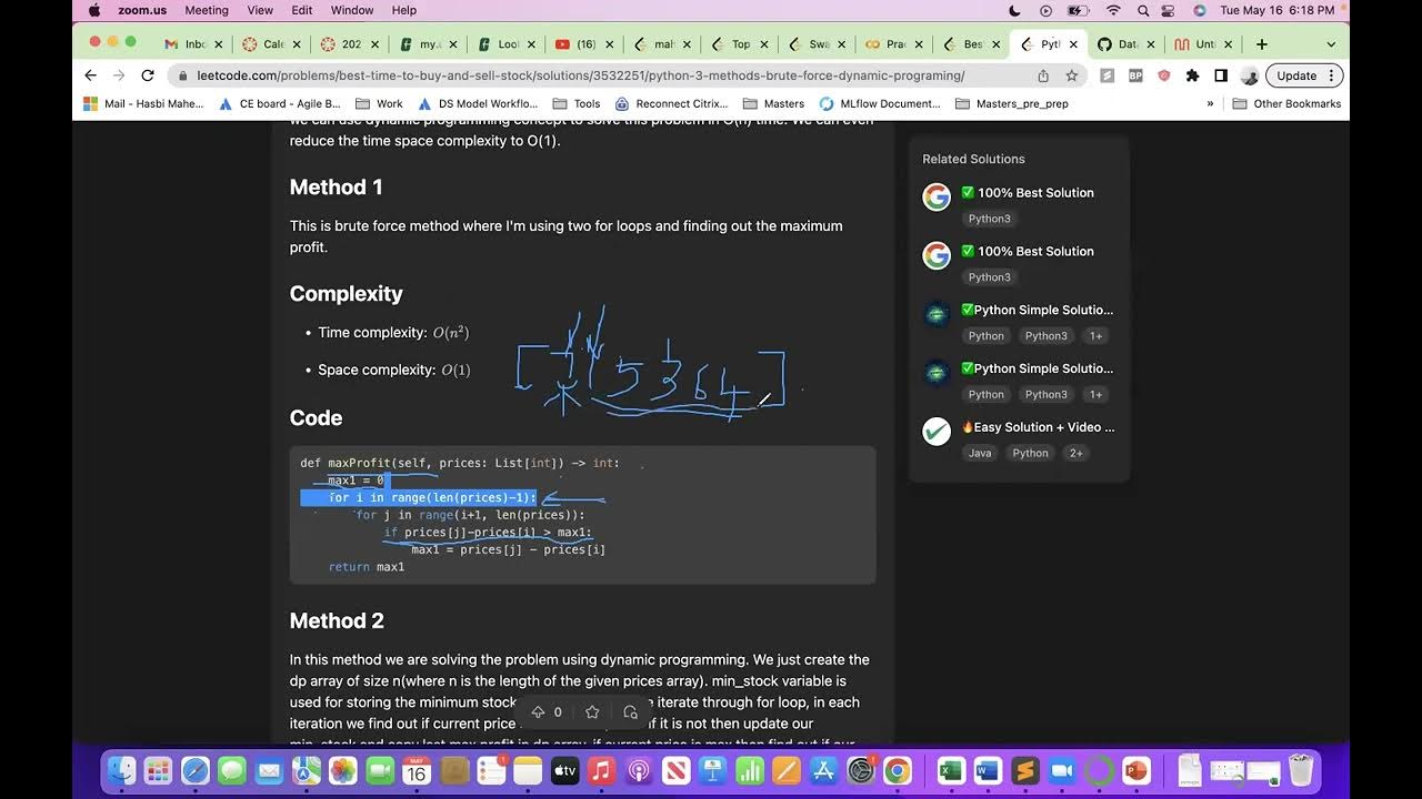 121. Best Time to Buy and Sell Stock (Leetcode problem | Dynamic programming) - YouTube