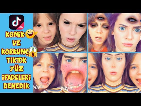 KOMİK ve KORKUNÇ Tik Tok YÜZ İFADELERİNİ DENEDİK | Musically - Eğlenceli Çocuk Videosu