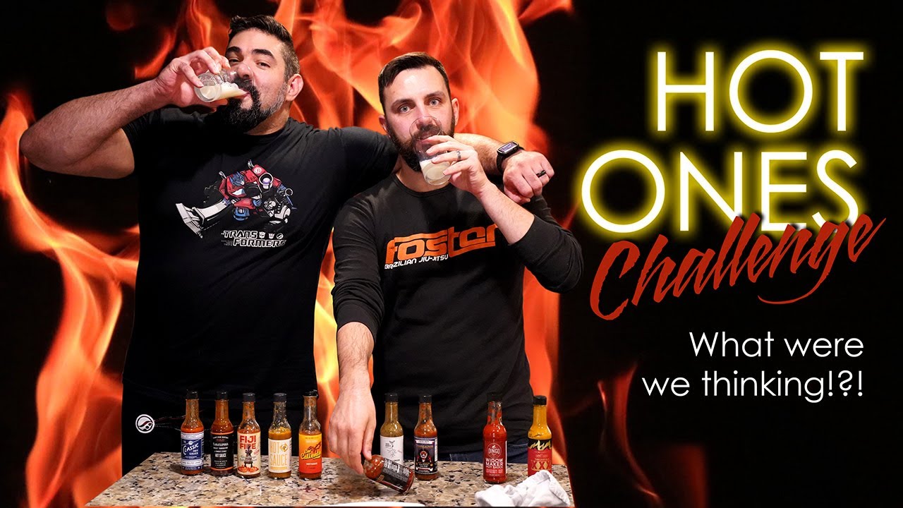 James "300" Foster and bro in law take on the Hot Ones challenge - YouTube