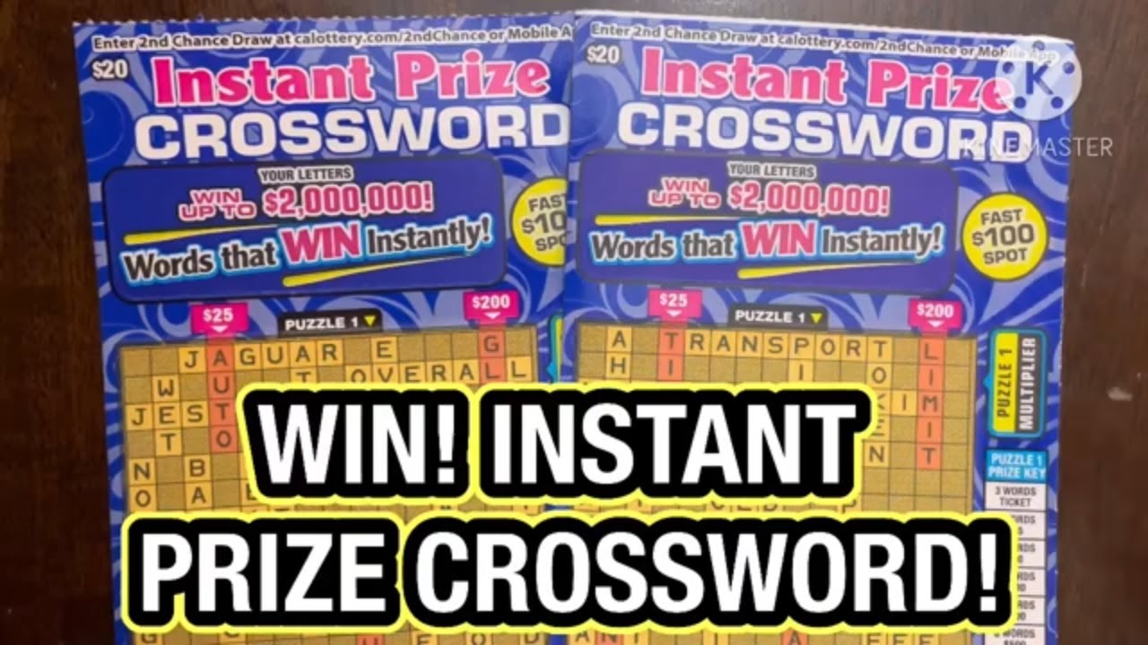 WIN! INSTANT PRIZE CROSSWORD! CA Scratchers - YouTube