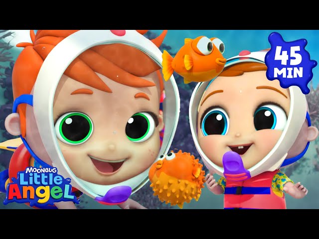 Little Angel's Big Ocean Splash! 💦🐳🎉 | Fun Sing Along Songs by ...