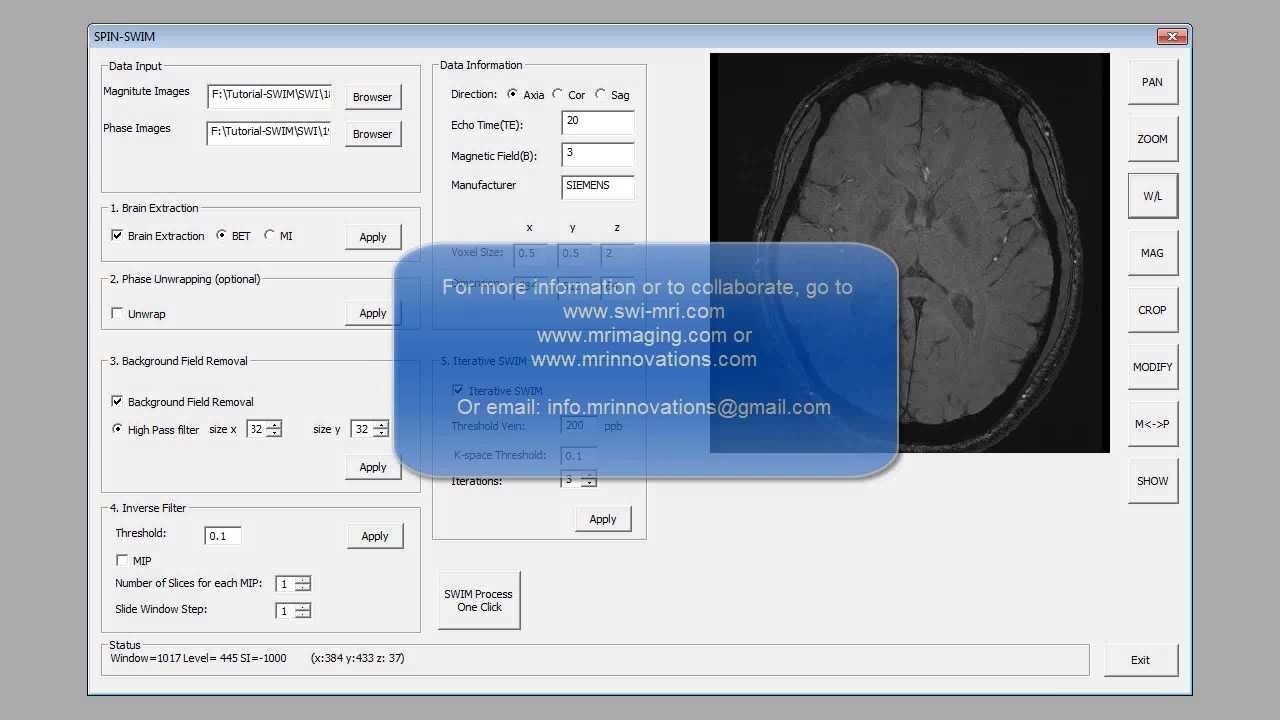 SPIN-SWIM using SPIN software - YouTube