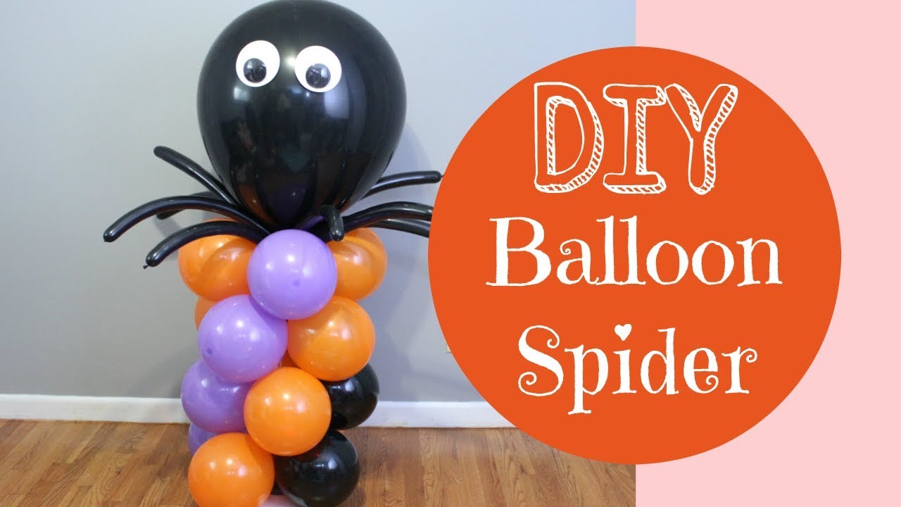 DIY Spider Balloon Pillar | Halloween Party Decorations - YouTube