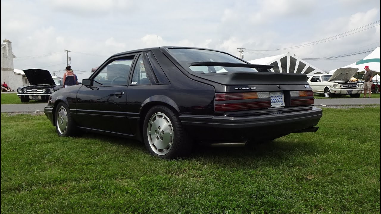 1985 Ford Mustang SVO in Black & Turbo Engine Sound on My Car Story ...