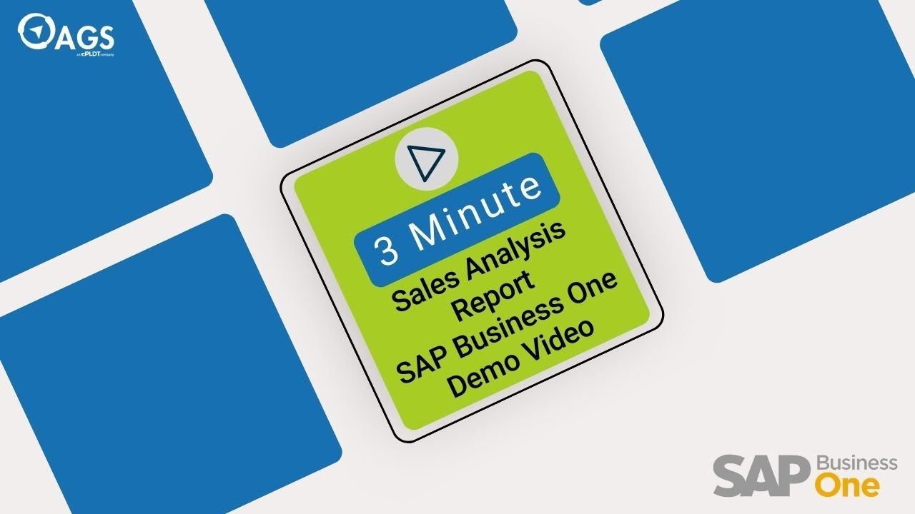 3 Minute Sales Analysis Report SAP Business One Demo - YouTube