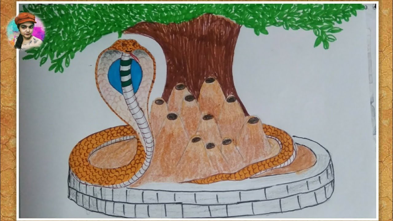 Nagula Chavithi Special Drawing video | Nagula Chavithi Drawing and ...