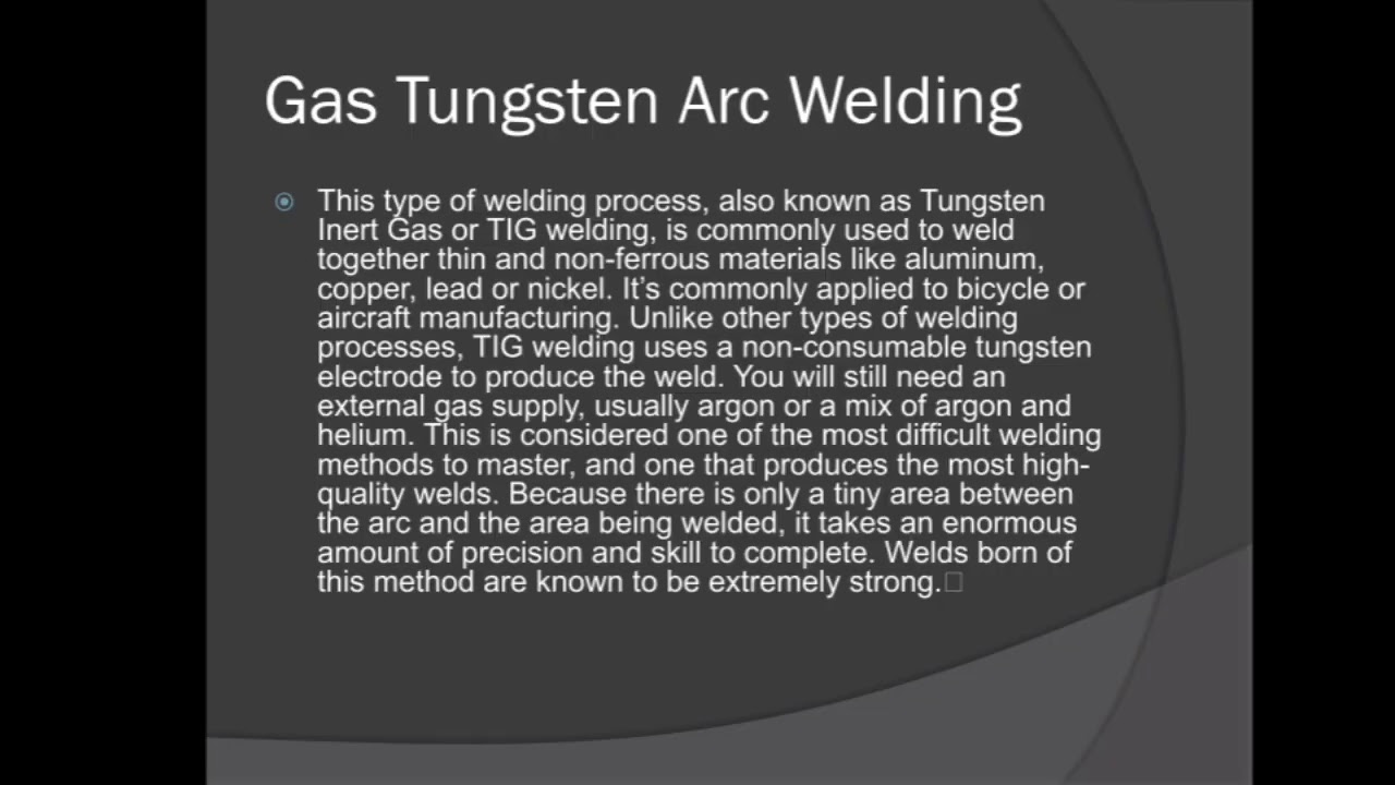 Gas tungsten arc welding - YouTube