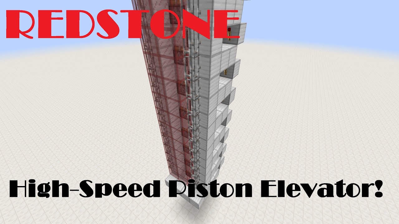 Redstone: High-Speed 4x4 Piston Elevator - YouTube