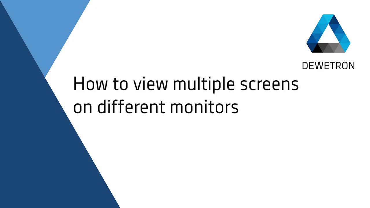 How to view multiple screens on different monitors // DEWETRON Academy ...