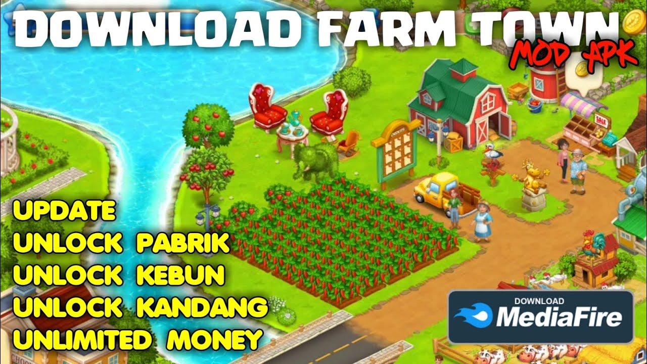 DOWNLOAD FARM TOWN MOD APK | GAME PERTANIAN - YouTube