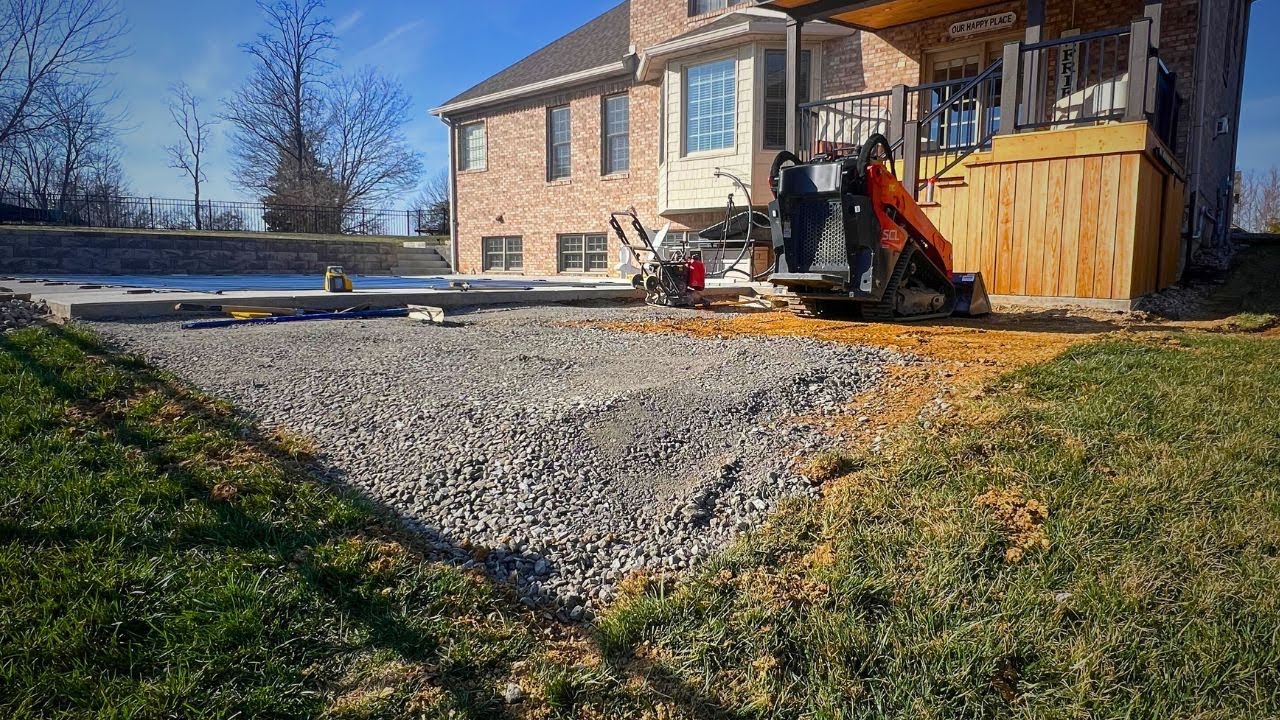 Concrete Patio addition set up and prep Pt1 - YouTube