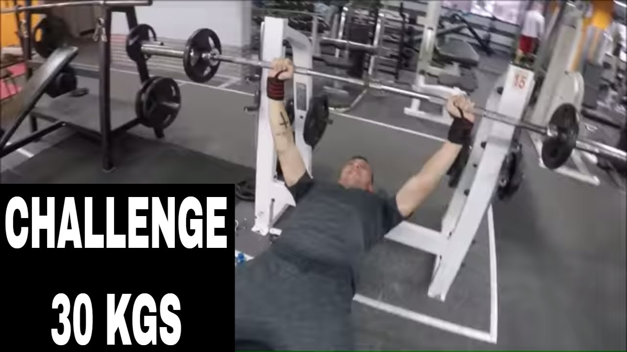 Bench Press Challenge - Max Reps 30 Kgs - YouTube