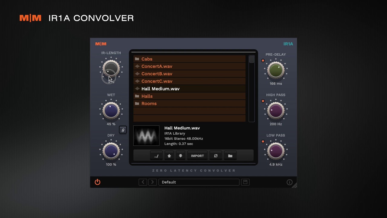 Mellowmuse IR1A Convolver - YouTube