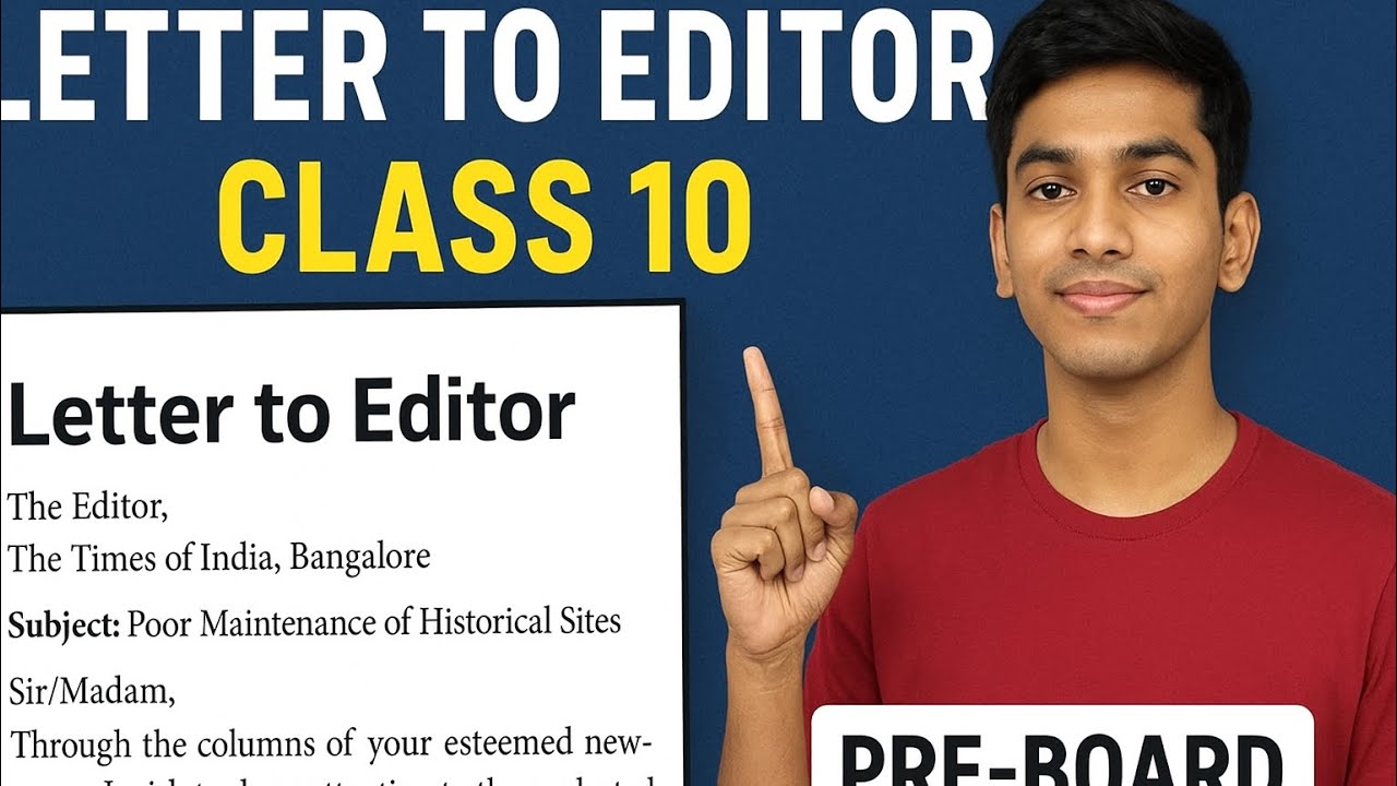 letter writing class 10 | Letter to Editor class 10 | how to write ...