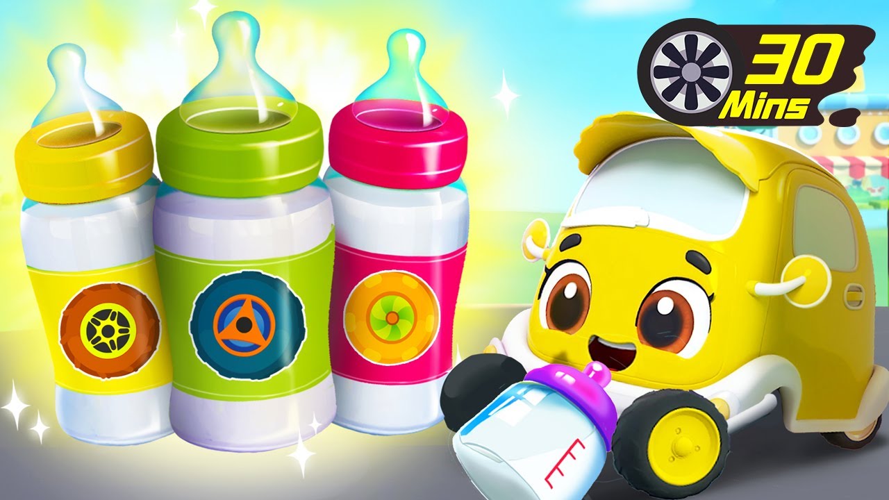 Baby Car Loves Milk🍼| Johny Johny Yes Papa👶| Nursery Rhymes & Kids ...
