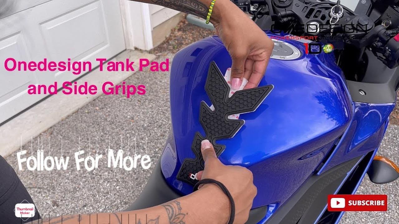 2021 Yamaha R3 OneDesignUSA Tank Pad and Side Grips - YouTube