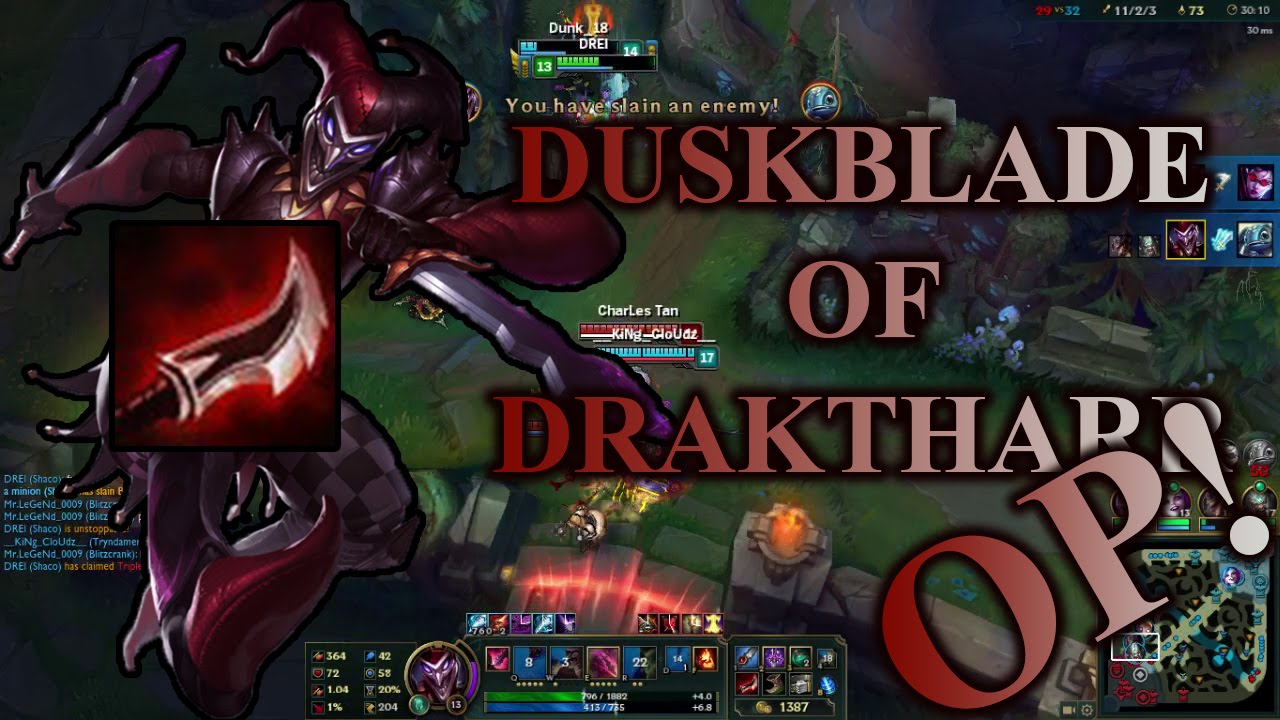 Duskblade of Draktharr on SHACO GAMEPLAY | League of Legends - YouTube