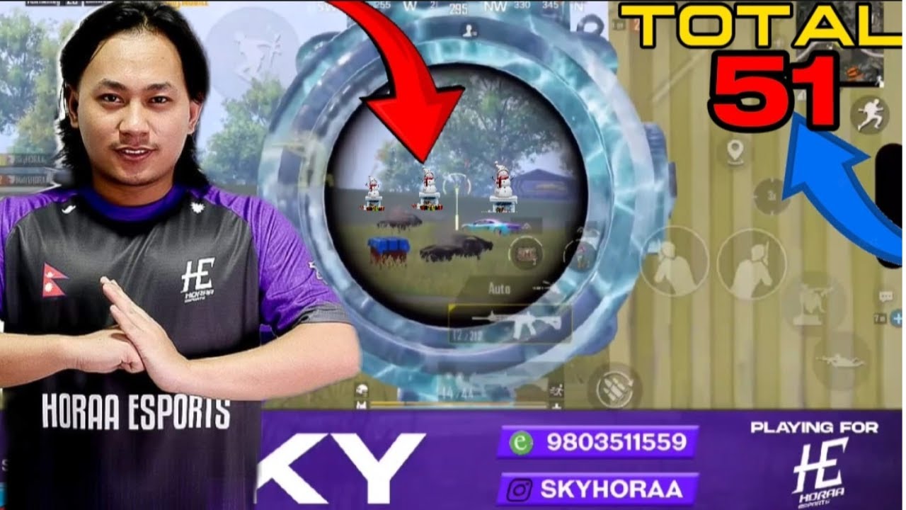 SKY HORAA GAMEPLAY 51 KILL TOTAL TEAMMATE BEST GAME FULL RUSS INTENSE ...