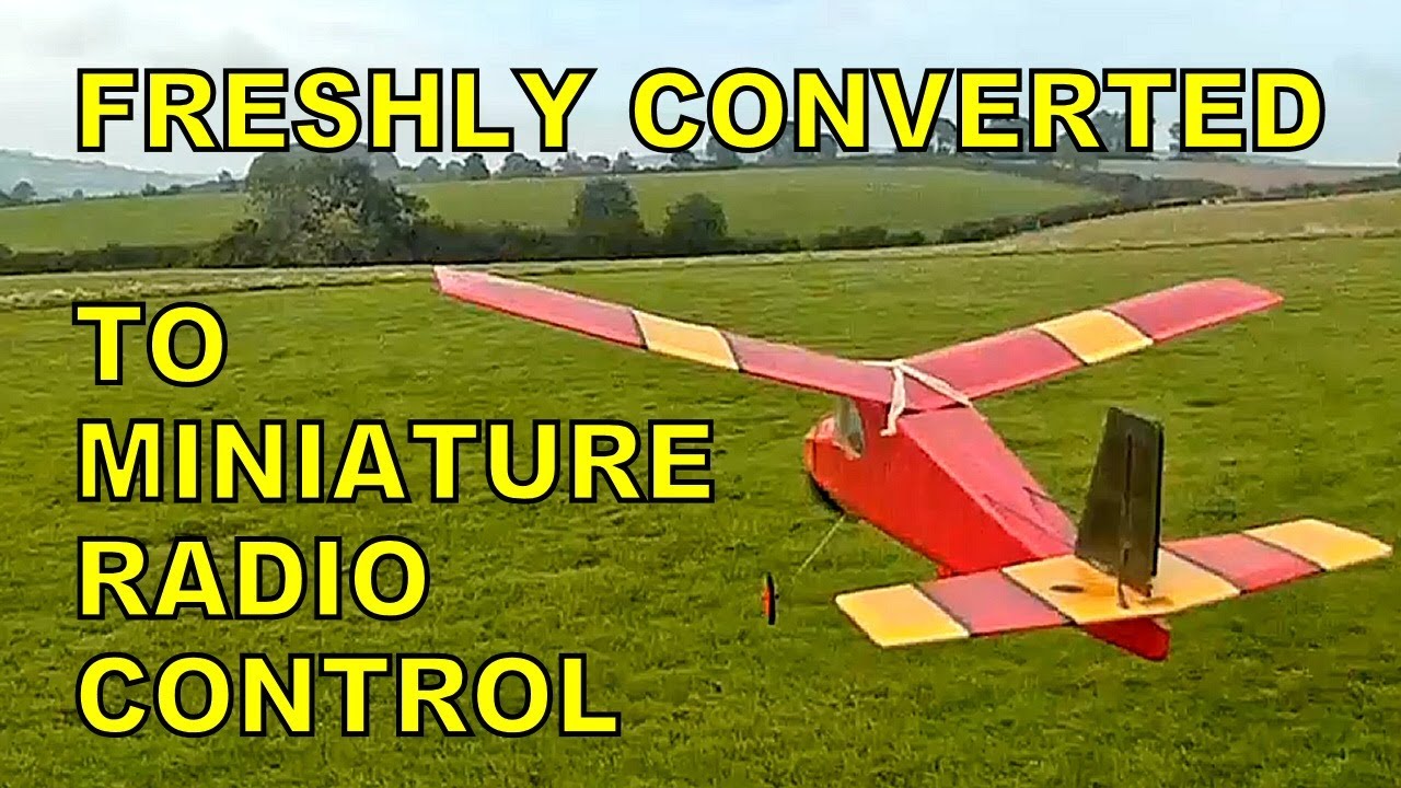 MAIDEN FLIGHT For The Cadet/Wisp RC Conversion - YouTube