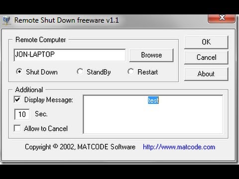 [Tut]How to remote Shutdown someones Computer - YouTube