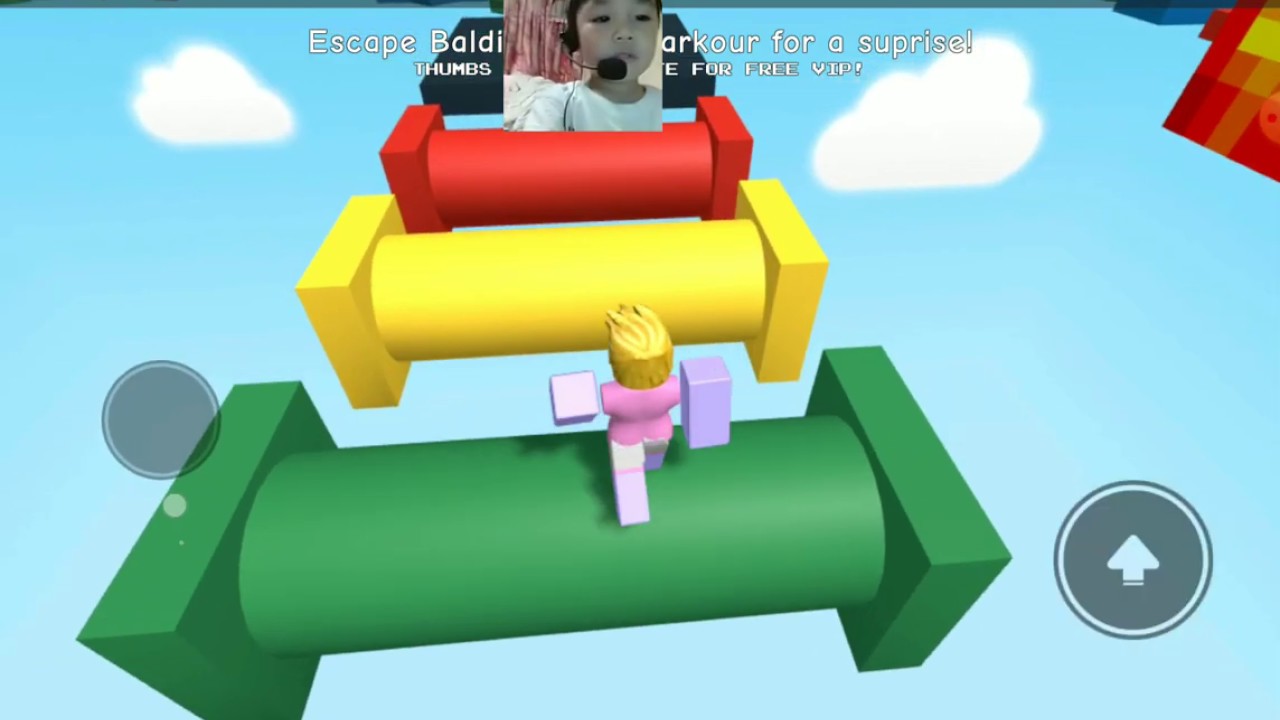 Try not to Laugh 4 Years Old Play Roblox Game Baldi's Basics Parkour 1 ...