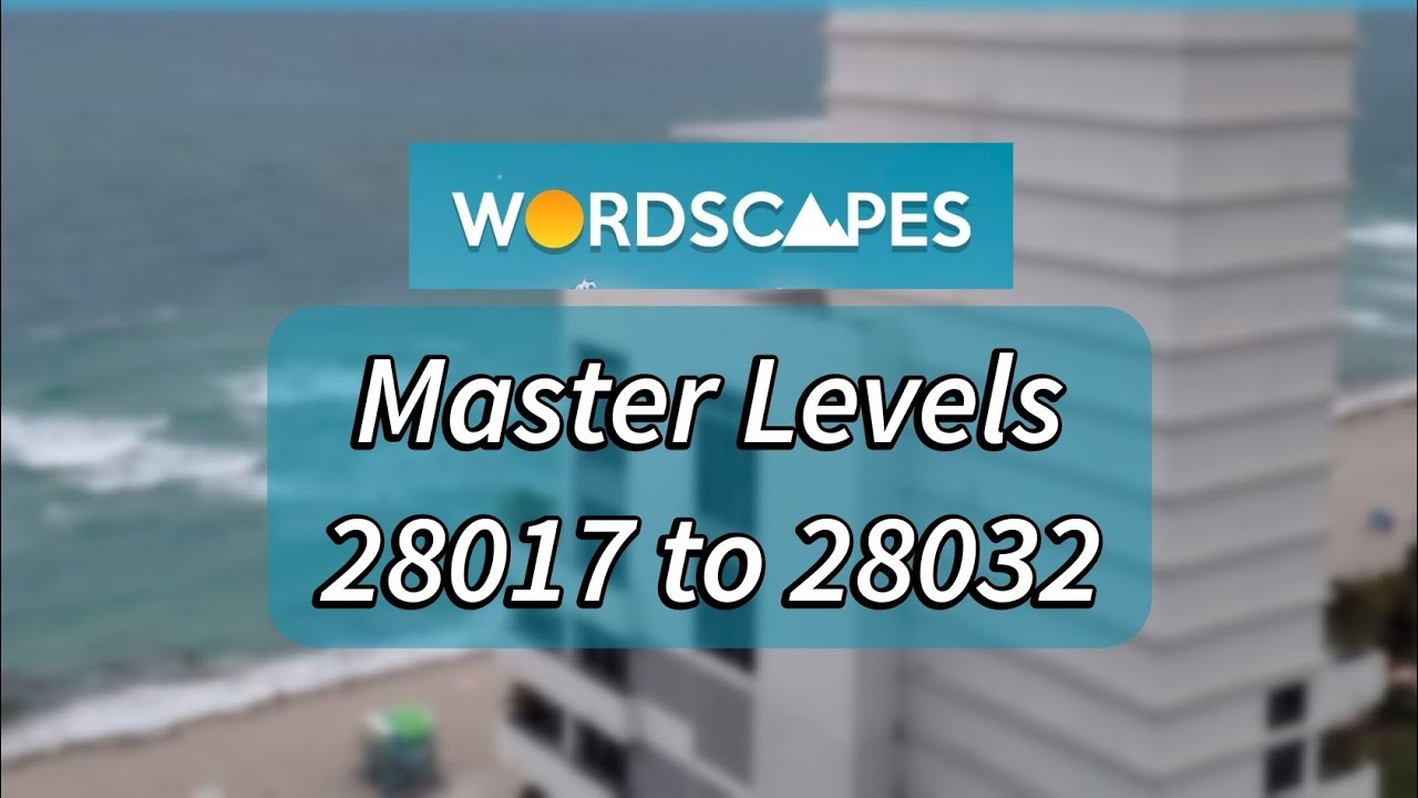 Wordscapes MASTER levels 28017 to 28032 MARATHON gameplay | Answers ...