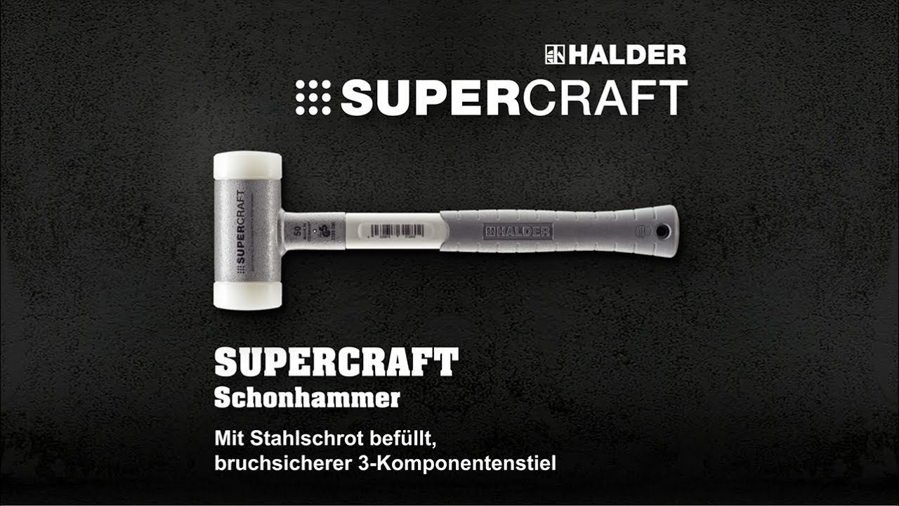Halder SUPERCRAFT Schonhammer, rückschlagfrei | 3399.050 - YouTube